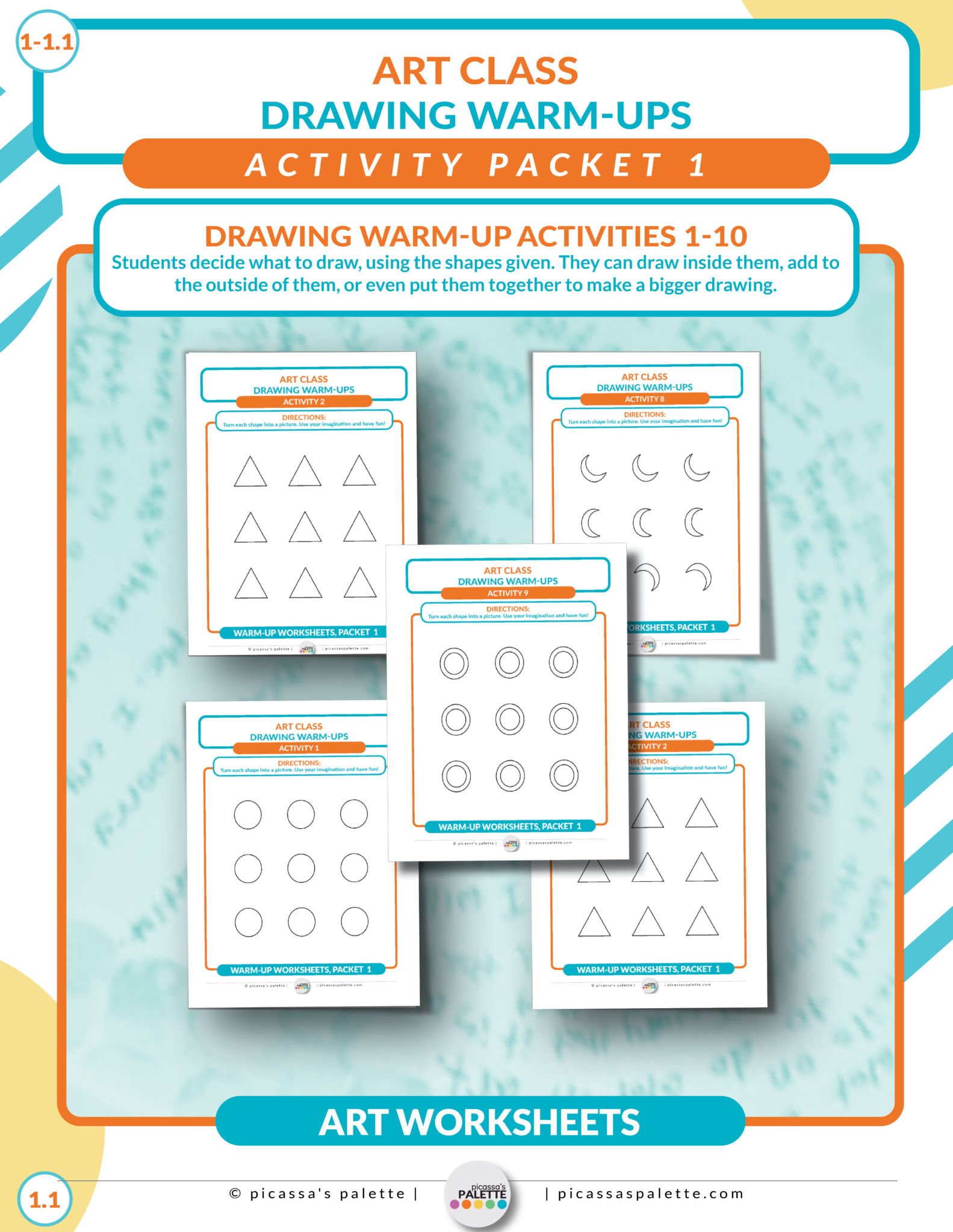 WARM-UPs in the Art Room - How To Use: Art Class Drawing Warm-Up ...