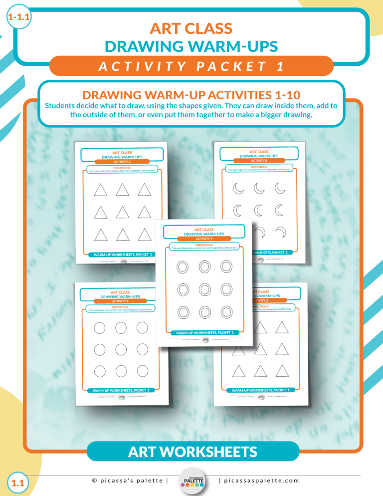 WARM-UPs in the Art Room - How To Use: Art Class Drawing Warm-Up ...